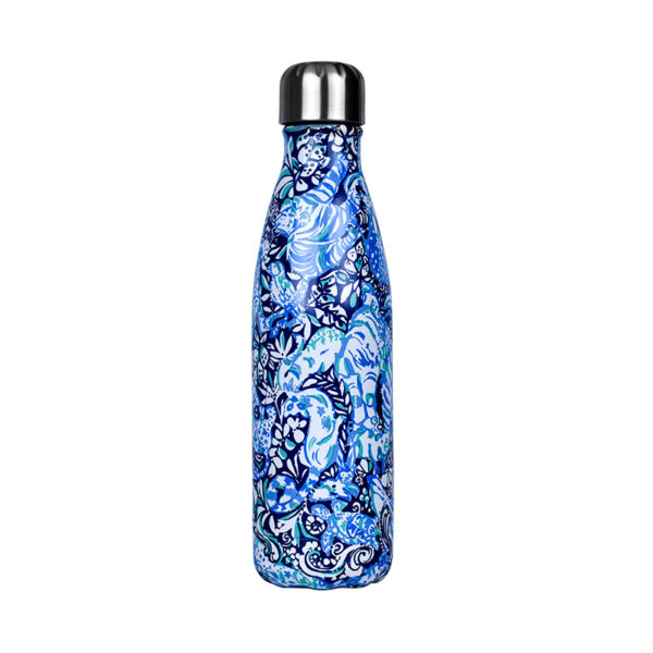 Custom Graphic Artsy Flask Insulated Stainless Steel Cola Shaped Bottle