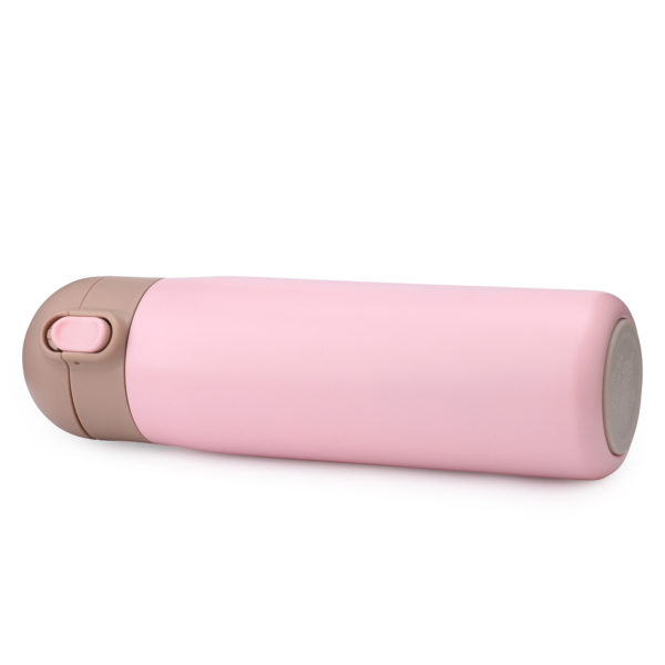 Push Button Stainless Steel Water Bottle with Silicone Handle