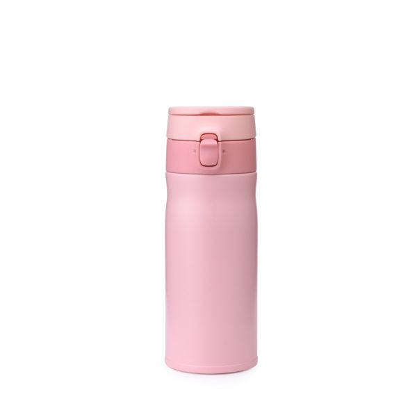 Stainless Steel Water Bottle with Push Button Cap Lightweight Thermos