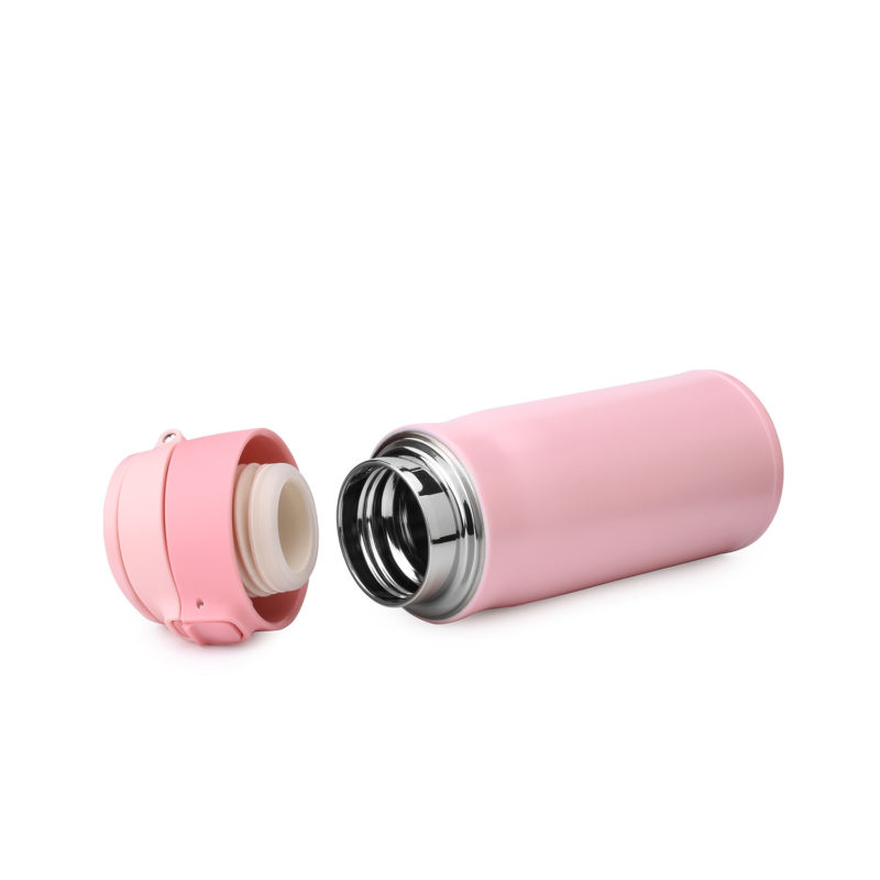 Stainless Steel Water Bottle with Push Button Cap Lightweight Thermos