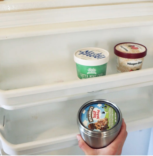 Custom Stainless Steel Ice Cream Pint Cooler Insulated Container Bucket